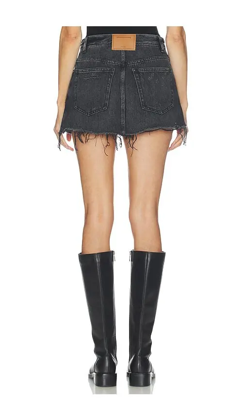 Alexander Wang Distressed Double Layer Skort In . Also - Charcoal