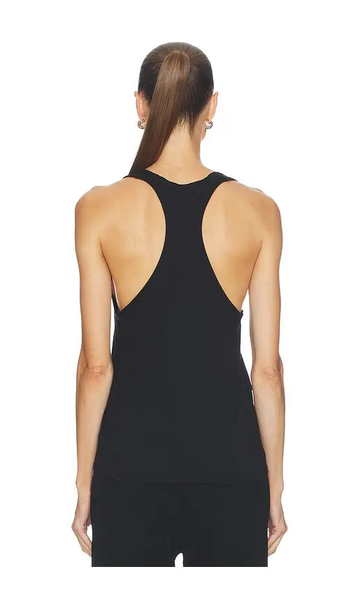 Eterne Soft Jersey Racerback Top - Black