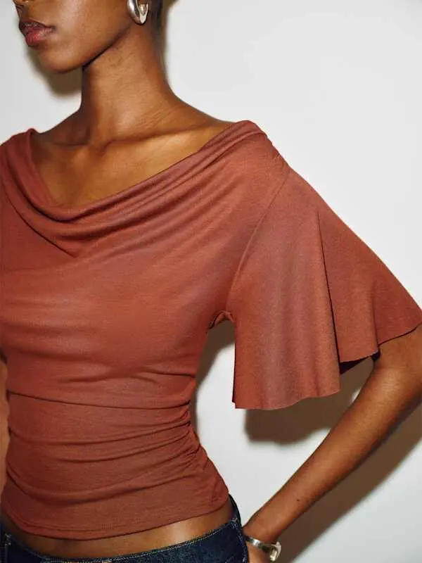 REFORMATION Demi Knit Top - Red