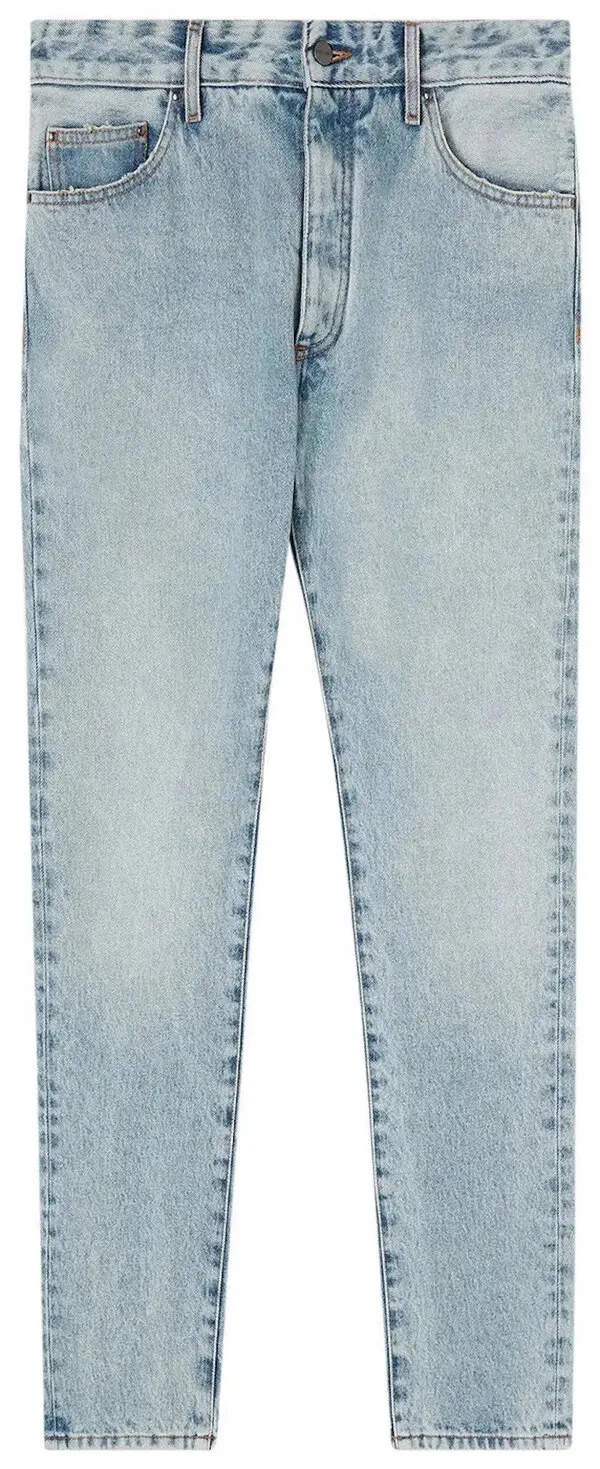 Palm Angels Back Logo Denim Jeans - Blue