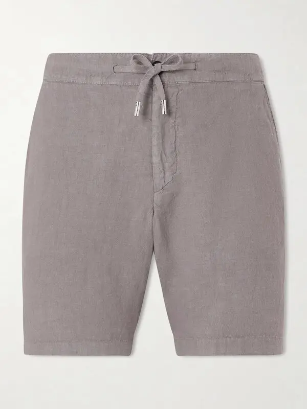 Mr P. Straight-leg Garment-dyed Linen Bermuda Shorts