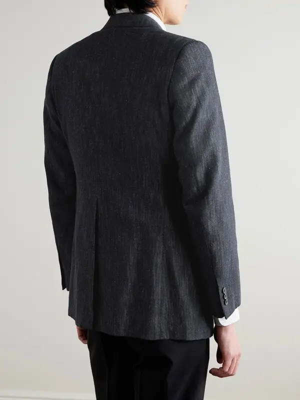 Husbands Slub Cotton And Hemp-blend Twill Blazer