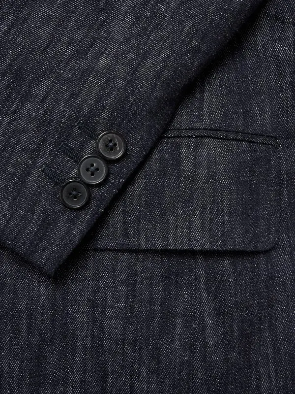 Husbands Slub Cotton And Hemp-blend Twill Blazer