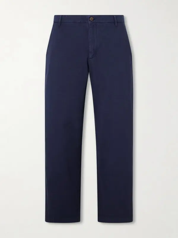 Mr P. Barrel-leg Cotton-twill Trousers