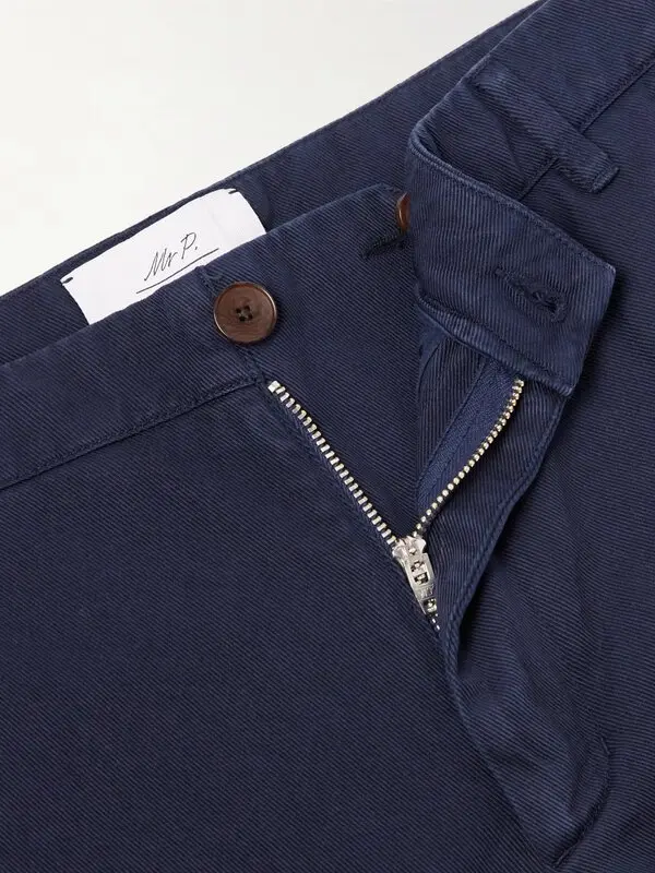 Mr P. Barrel-leg Cotton-twill Trousers