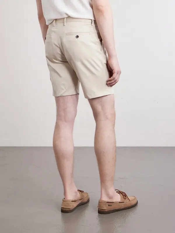 Mr P. Straight-leg Cotton-canvas Bermuda Shorts - Neutrals