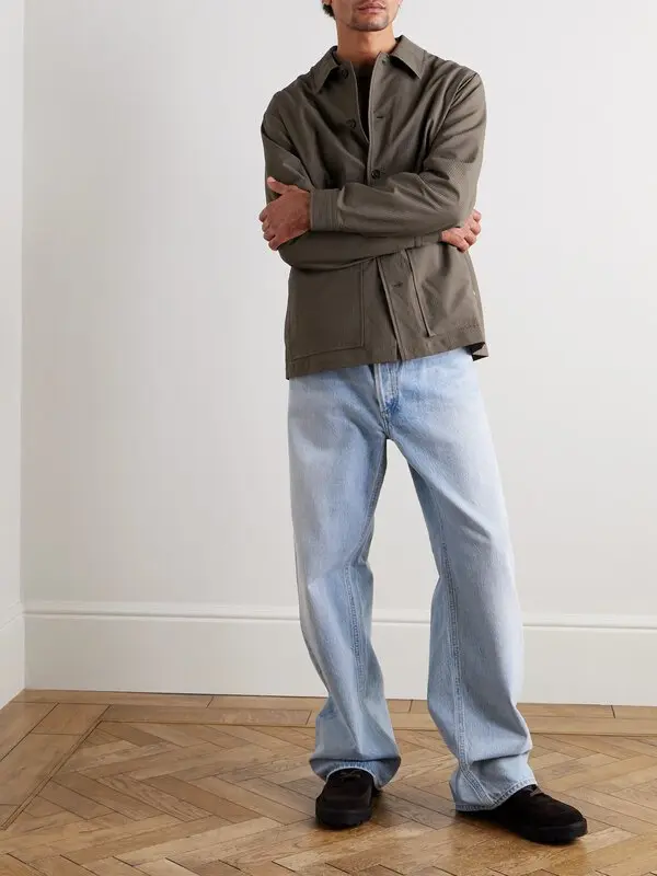 Nn07 Blaze 10038 Striped Seersucker Overshirt