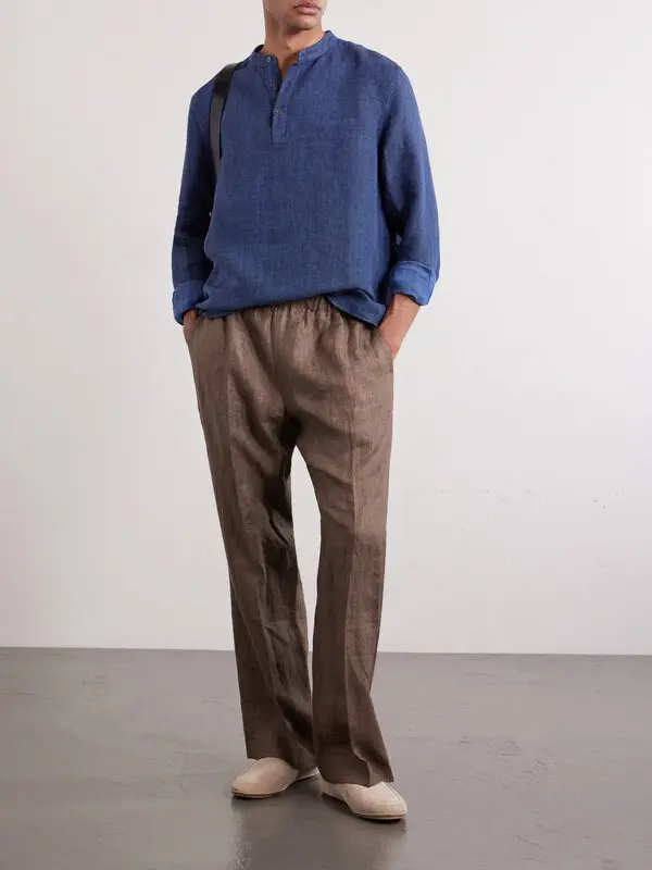 Mr P. Herringbone Linen Shirt