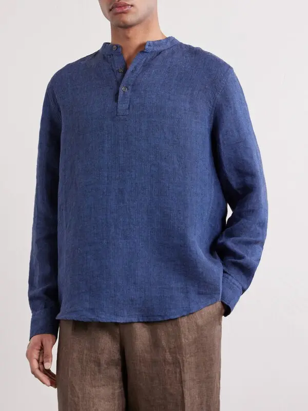 Mr P. Herringbone Linen Shirt