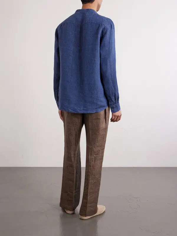 Mr P. Herringbone Linen Shirt