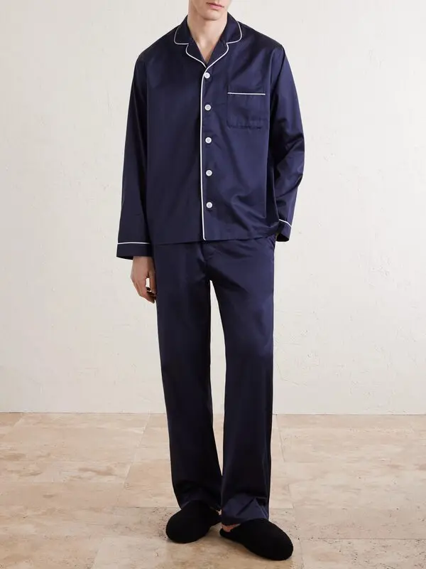 TEKLA Chelsea Cotton-satin Pyjama Set