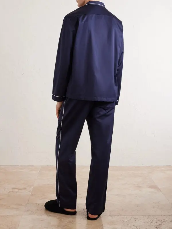 TEKLA Chelsea Cotton-satin Pyjama Set