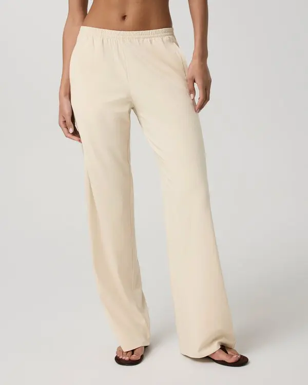 Vuori Villa Everyday Wideleg Pant - Bleached Sand