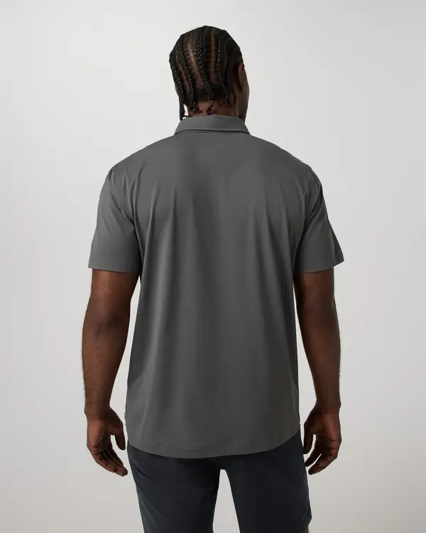 Vuori Short Sleeve Travellite Polo - Dark Pewter