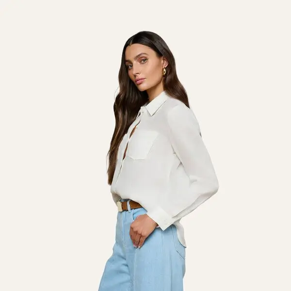 L'AGENCE Isla Linen Shirt