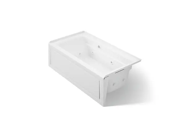 KOHLER Archer 60" X 32" Alcove Whirlpool Bath With Bask Heated Surface, Right Drain - One-color