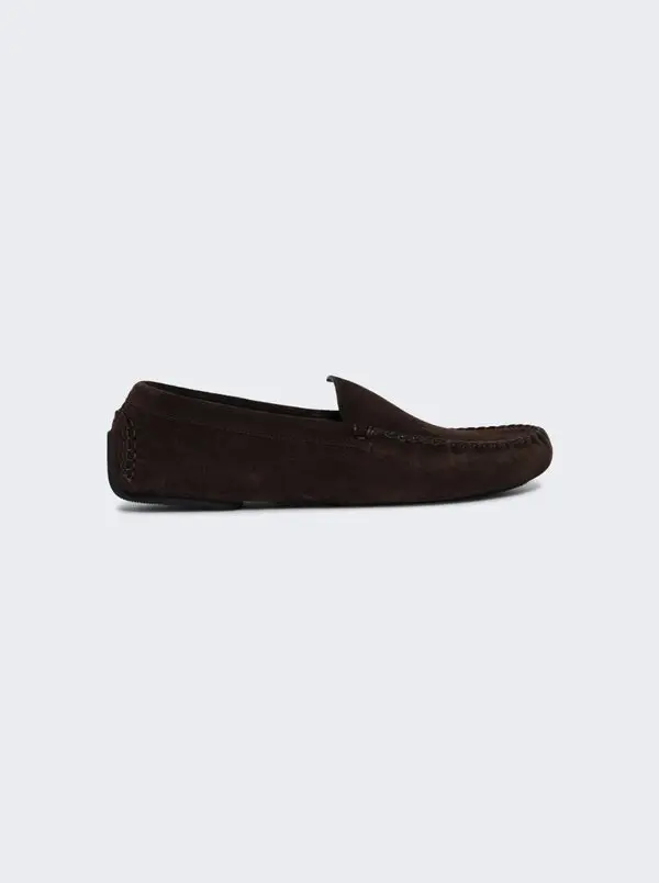 THE ROW Lucca Lacquer Slip-on Loafers - Brown