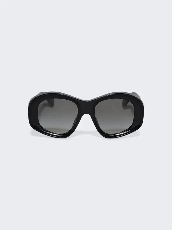 Loewe Beveled Pentagon Sunglasses - Black