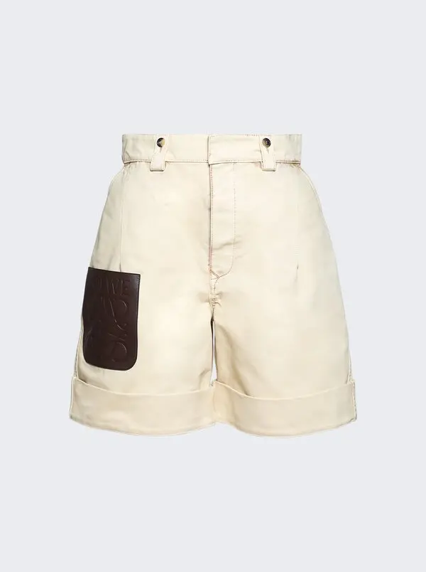 Loewe Turn Up Shorts - Beige