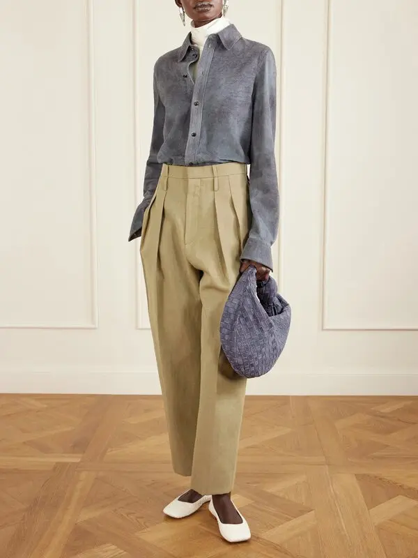 Bottega Veneta Jodie Small Intrecciato Suede Tote - Blue