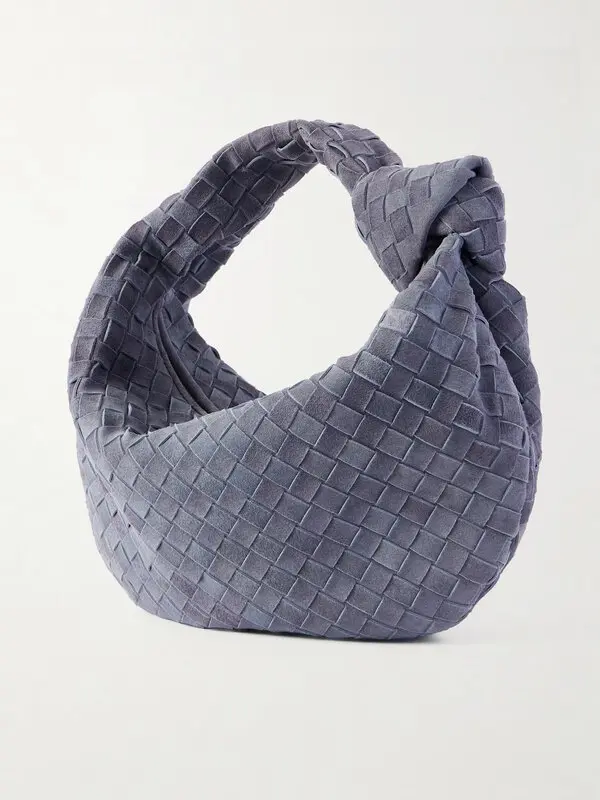 Bottega Veneta Jodie Small Intrecciato Suede Tote - Blue