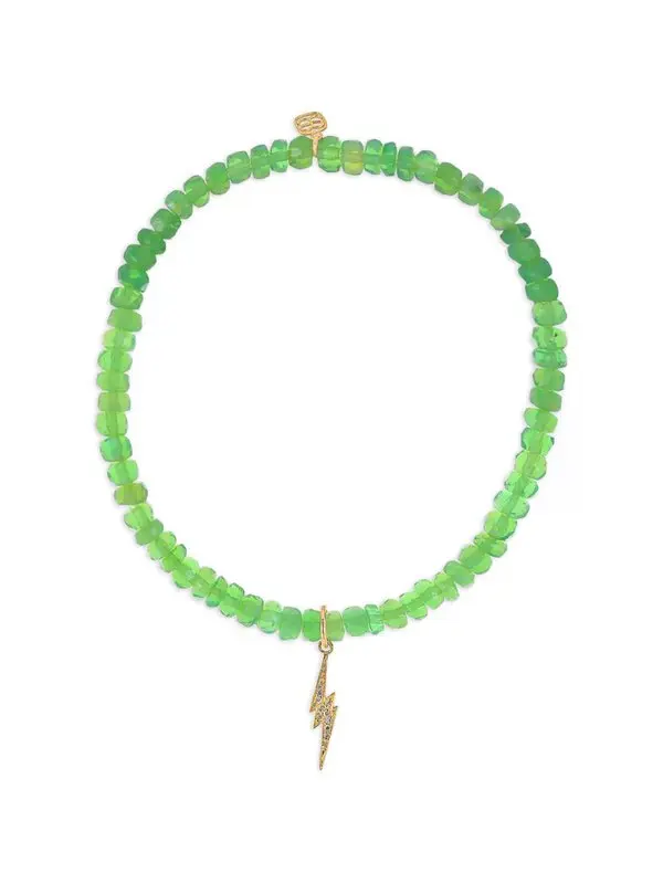 SYDNEY EVAN Opal And Diamond Charm Bracelet - Green