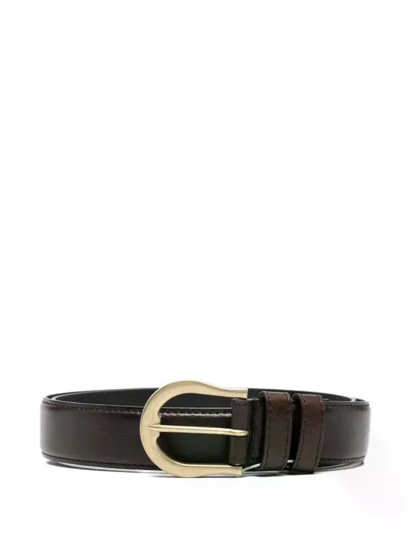 TONYWACK Buckle Leather Belt - Brown