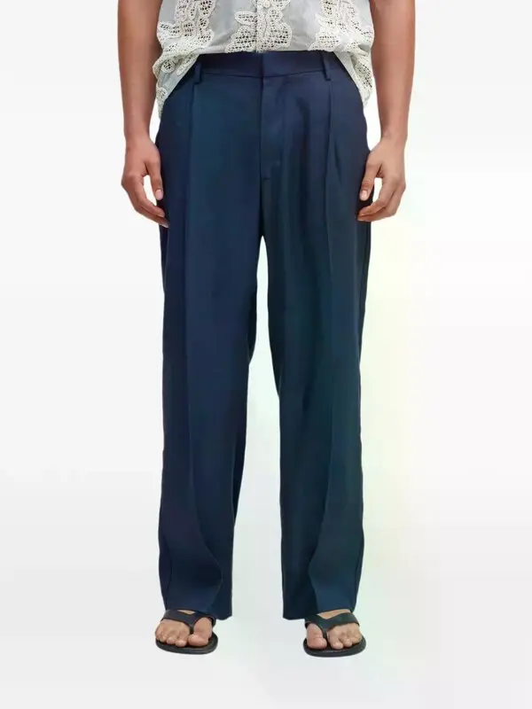 Nn07 Kay Pleated Trousers - Blue