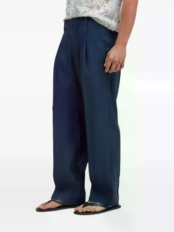 Nn07 Kay Pleated Trousers - Blue
