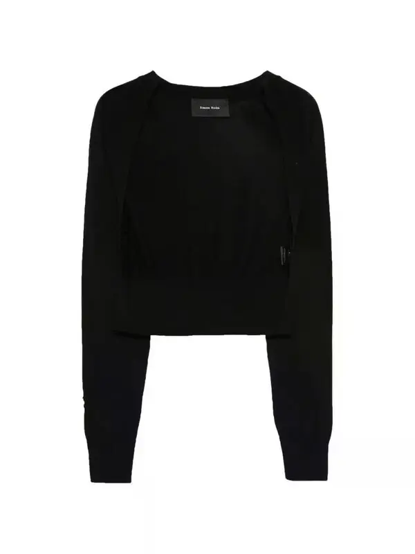 Simone Rocha Pearl-embellished Cropped Cardigan