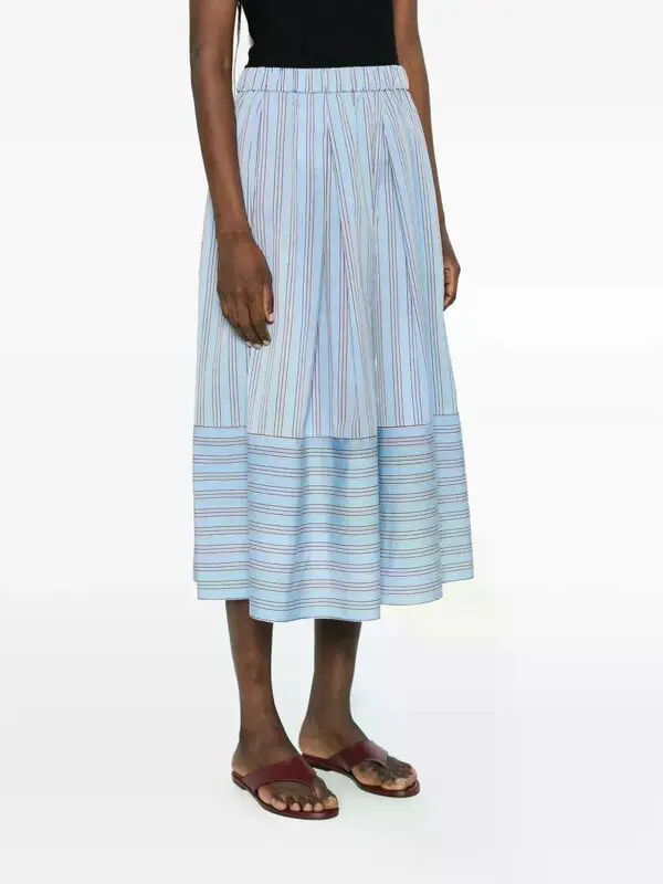 Antonelli Firenze Ibiza Striped Midi Skirt