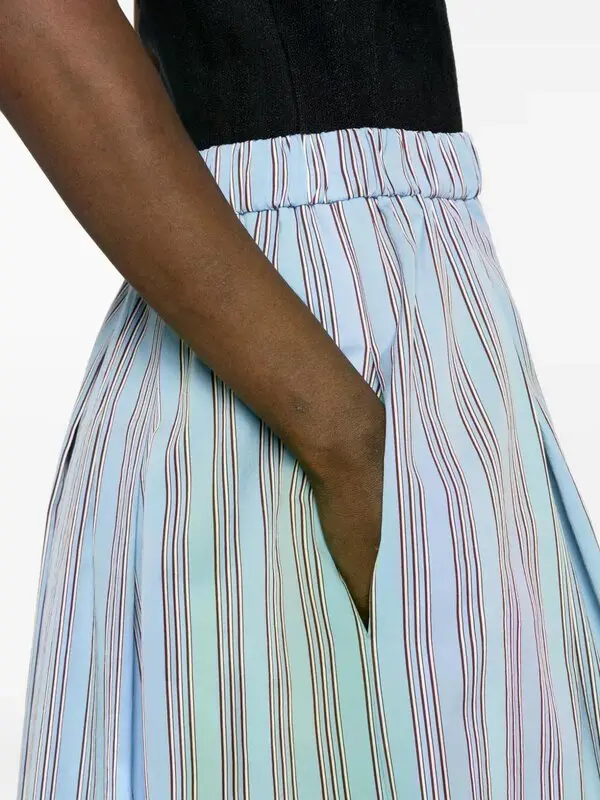 Antonelli Firenze Ibiza Striped Midi Skirt