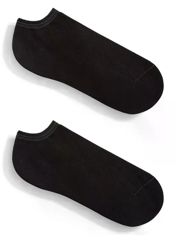 Zegna Stripe-detail Ankle Socks - Black