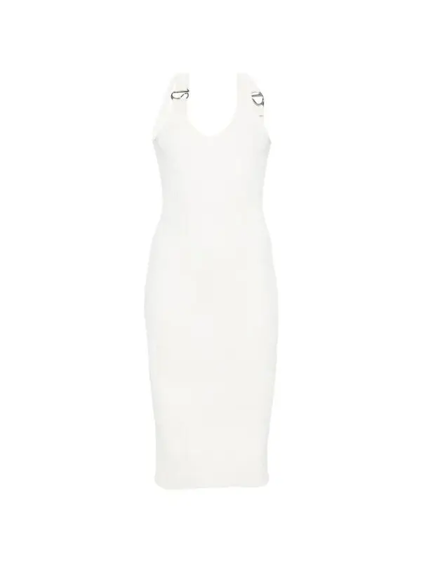 Coperni C-logo Ribbed Midi Dress