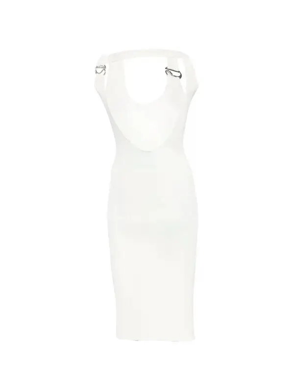 Coperni C-logo Ribbed Midi Dress