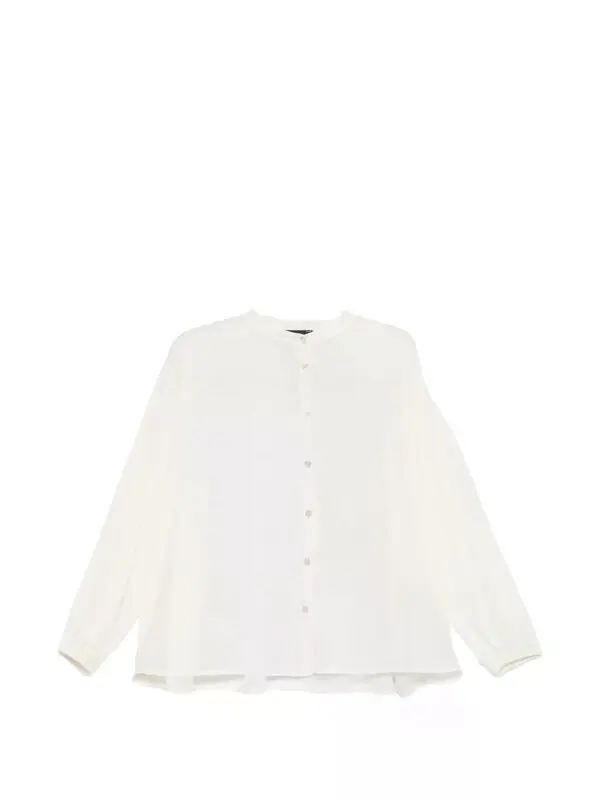 Dixie Buttoned Long-sleeve Shirt - White