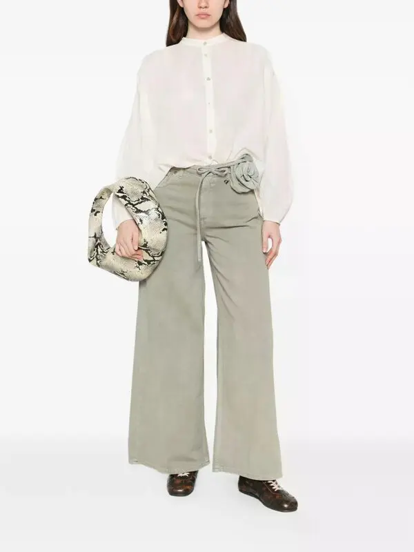 Dixie Buttoned Long-sleeve Shirt - White