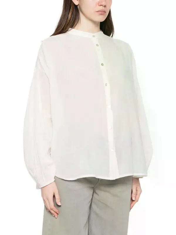 Dixie Buttoned Long-sleeve Shirt - White