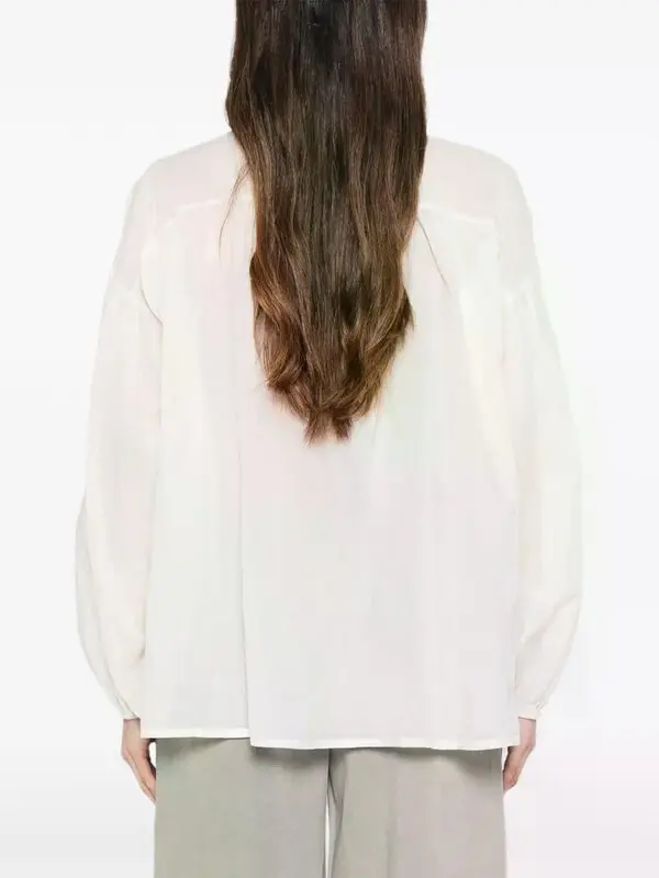 Dixie Buttoned Long-sleeve Shirt - White