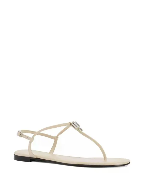 GIUSEPPE ZANOTTI Muse Flat Sandals - Neutrals