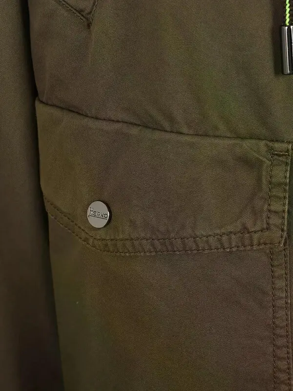 Herno Hooded Buttoned Jacket - Green