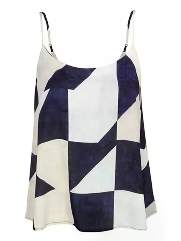 LENNY NIEMEYER Geometric-print Sleeveless Top - White