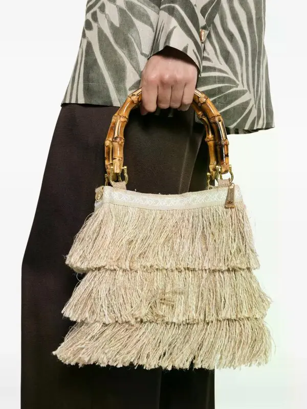 LA MILANESA Jucca Fringed Tote Bag