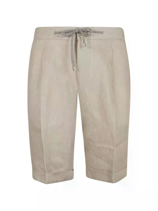 BARBA NAPOLI Drawstring Turn-up Shorts - Neutrals