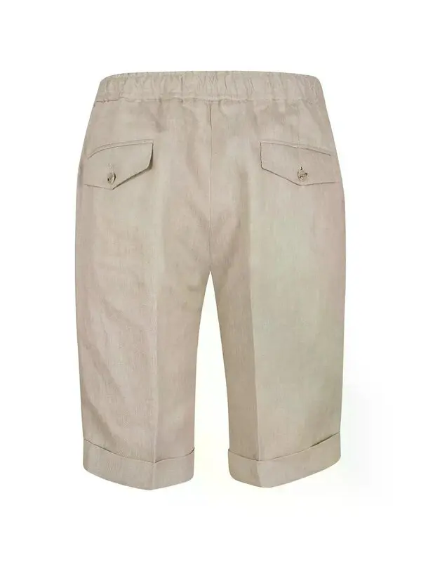 BARBA NAPOLI Drawstring Turn-up Shorts - Neutrals