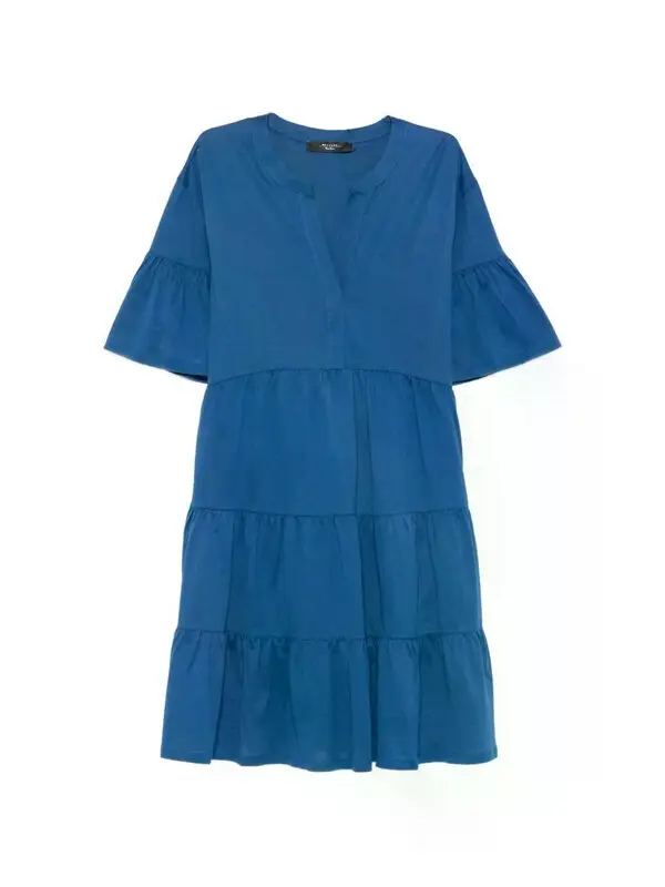 Max Mara V-neck Mini Dress - Blue