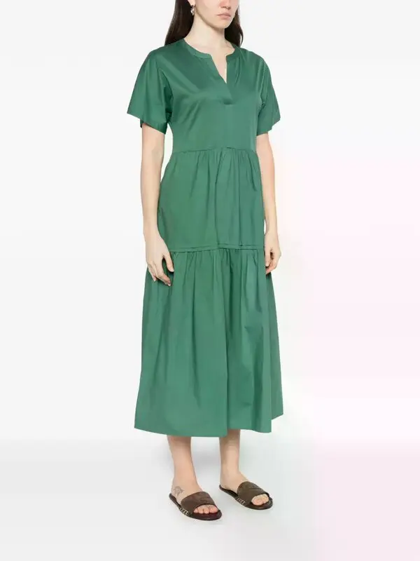 Max Mara V-neck Midi Dress - Green