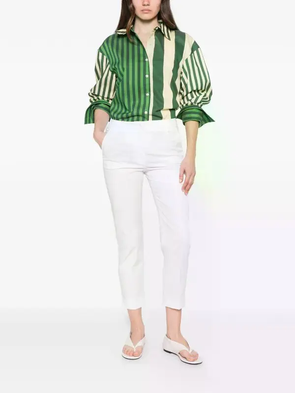 Max Mara Cropped Cigarette Trousers - White