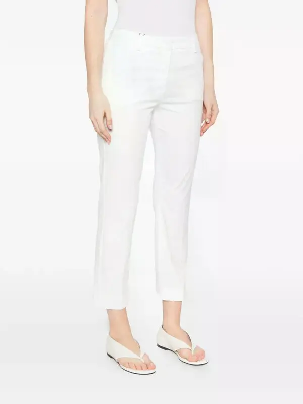 Max Mara Cropped Cigarette Trousers - White