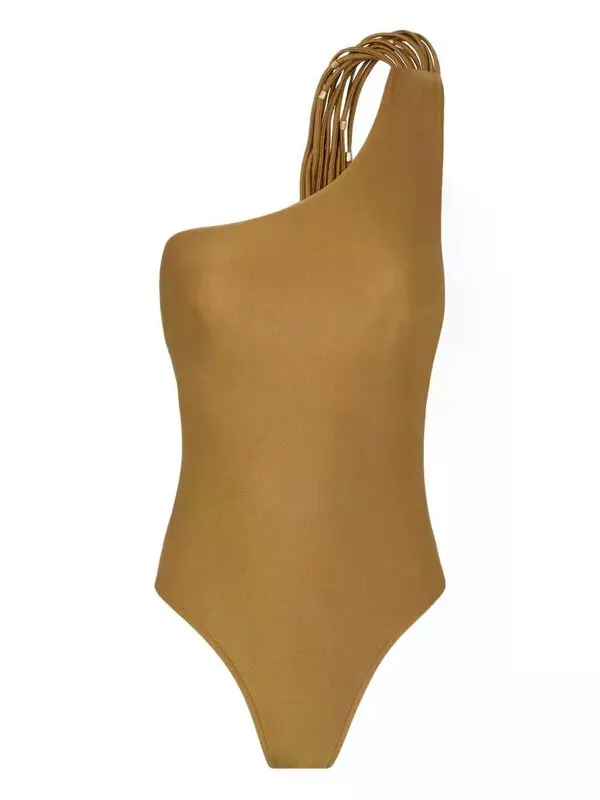 LENNY NIEMEYER One-shoulder Embellished Swimsuit - Yellow